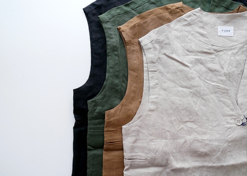 【YURK（ユルク）＊平織リネンベスト(4色)】 | すべての商品 すべての商品| simple and natural ＊tsuzura＊