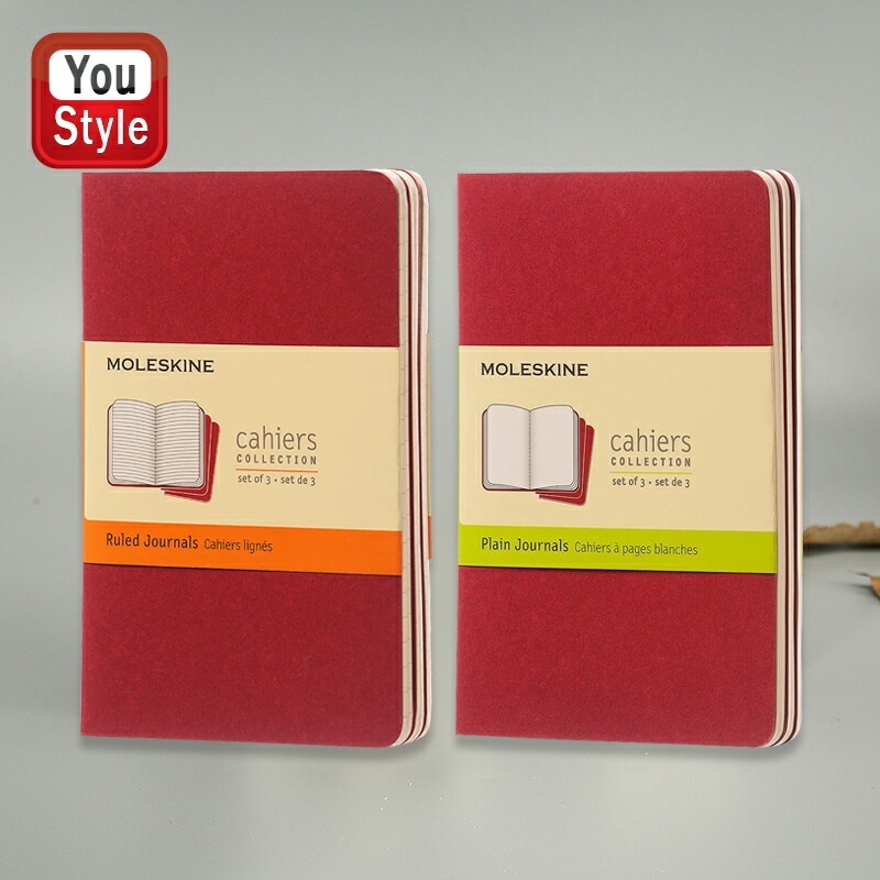 モレスキン MOLESKINE カイエ ジャーナル 3冊セット ルールドノート レッド Large ラージサイズ 横罫 CH116 / 無地 ...