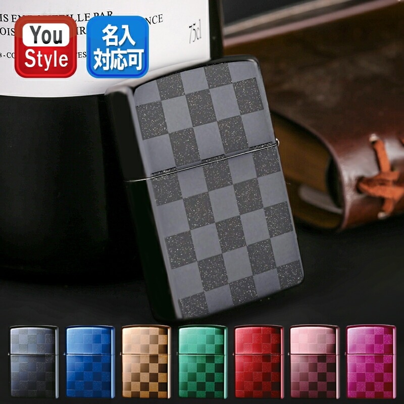 ジッポー ZIPPO ライター GEOMETRIC ジオメトリック COLOR CHECK チェック 定番 市松模様 チェック柄 ...