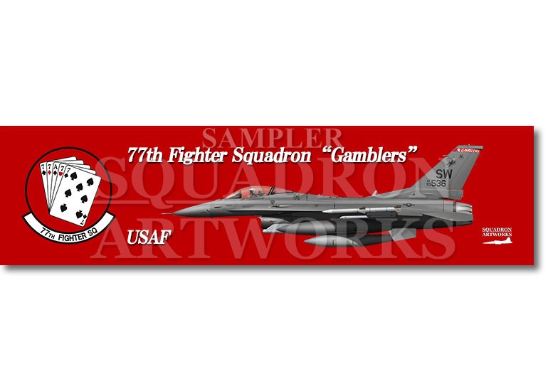 ステッカー】 F-16C 77th FS GAMBLERS “93-0536”」アビエーションプリント通販｜STJ Import