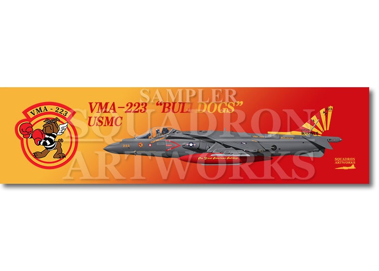 「涼感クールマフラータオル AV-8B+ Harrier Ⅱ VMA-223 BULLDOGS “164569”」アビエーションプリント通販 ...