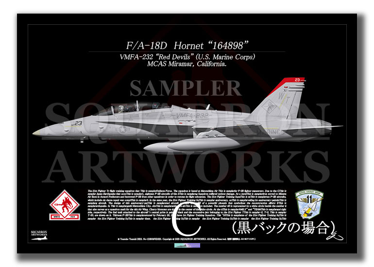 「F/A-18D Hornet VMFA-232 “Red Devils” 164898 (A3 Size Print)」アビエーション ...