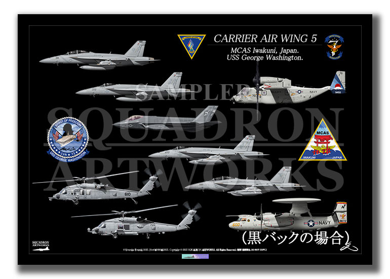 「CVW-5, MCAS Iwakuni, USS George Washington 2025 9機ver （A3サイズ Print ...