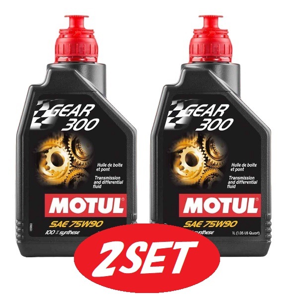【お得な2本セット】105777 MOTUL (モチュール) GEAR ギア 300 100%化学合成 ハイポイドギアオイル 75W90 1L ...