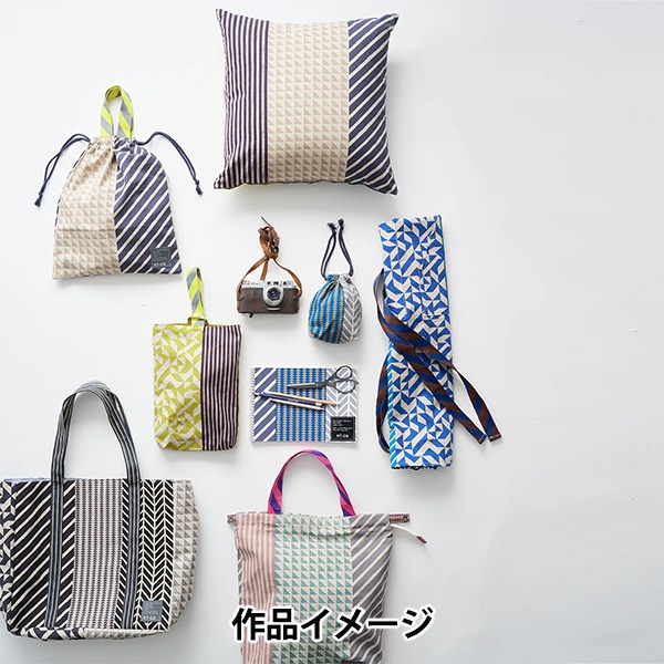 【数量5から】 生地 『ni-co echino(ニコエチノ) 綿麻キャンバス KIKAKIKA EKX-98060-62D』 KOKKA コッカ 生地,ブランドから探す,echino(エチノ ...