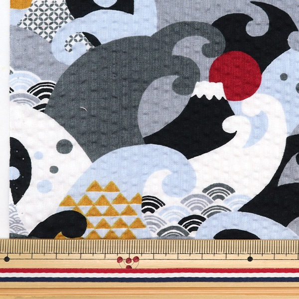 【数量5から】 生地 『リップル 波 グレー SO-57200-2C』 生地,柄から探す,和柄| ホビー材料の通販「ユザワヤ公式ネットショップ」