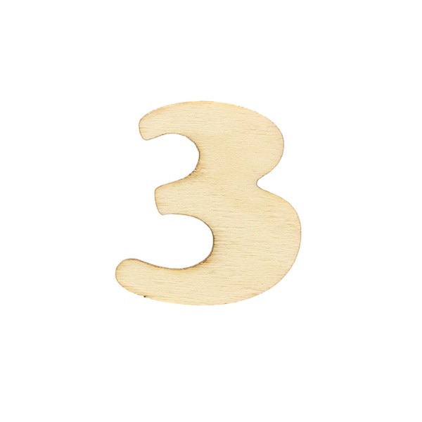トールペイントパーツ 『カット数字 3 NAT-8031』 ERUBERU エルベール 工芸,トール・デコパージュ| ホビー材料の通販「ユザワヤ公式ネットショップ」