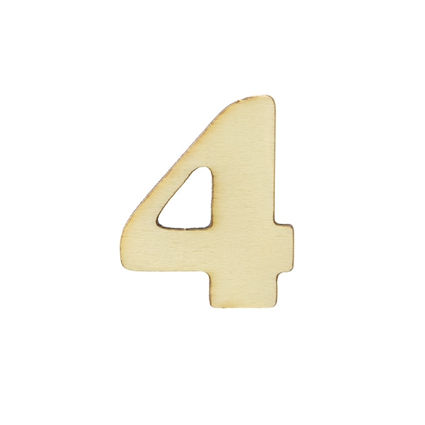 トールペイントパーツ 『カット数字 4 NAT-8032』 ERUBERU エルベール 工芸,トール・デコパージュ| ホビー材料の通販「ユザワヤ公式ネットショップ」