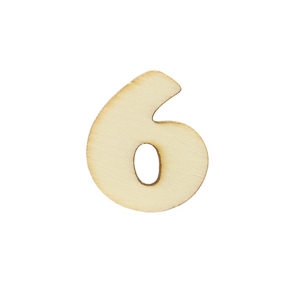 トールペイントパーツ 『カット数字 6 NAT-8034』 ERUBERU エルベール 工芸,トール・デコパージュ| ホビー材料の通販「ユザワヤ公式ネットショップ」