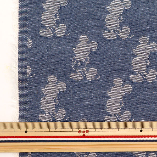 【数量5から】 生地 『デニムジャガード ミッキーマウス ネイビー G-7431-1A』 KOKKA コッカ 生地,種類から探す,ジャガード| ホビー材料の通販「ユザワヤ公式ネットショップ」