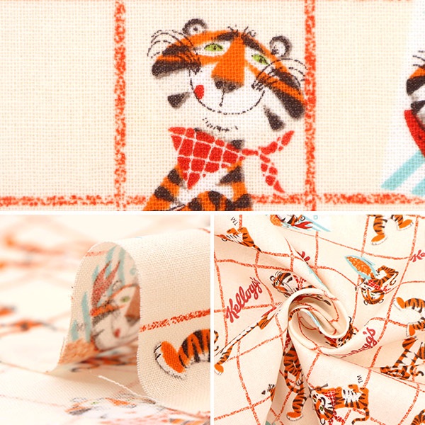 【数量5から】 生地 『シーチング ケロッグ トニー オフホワイト KLGF-02』 生地,柄から探す,キャラクター,その他| ホビー材料の ...