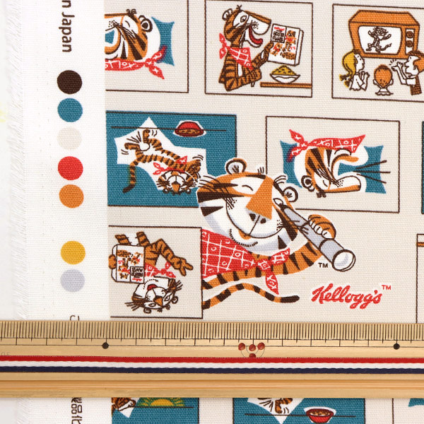 【数量5から】 生地 『オックス ケロッグ トニーコミック オフホワイト KLGF-03』 生地,柄から探す,キャラクター,その他| ホビー ...