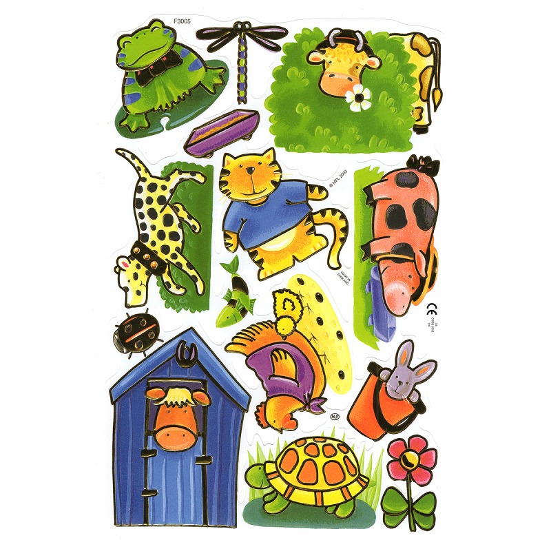 イギリス製 クロモス スクラップシート （動物たち1） 箔押し×ゴールド | すべての商品 | | 雑貨ロビン