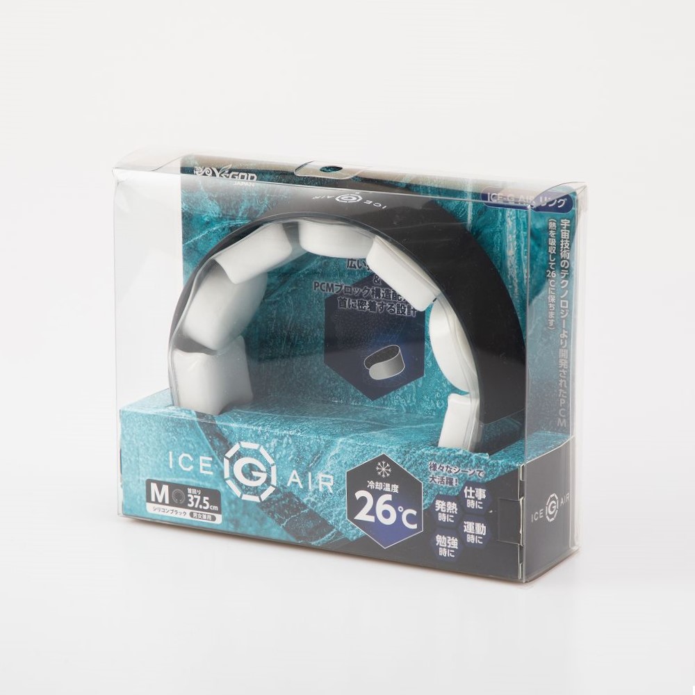 2024 PCM 冷却素材 ice-G AIR RING アイスジー エア リング 26℃ 【 ICGR 】 シリコンホワイト/シリコンブラック M/L | 熱中症・猛暑対策アイテム,PCM ...